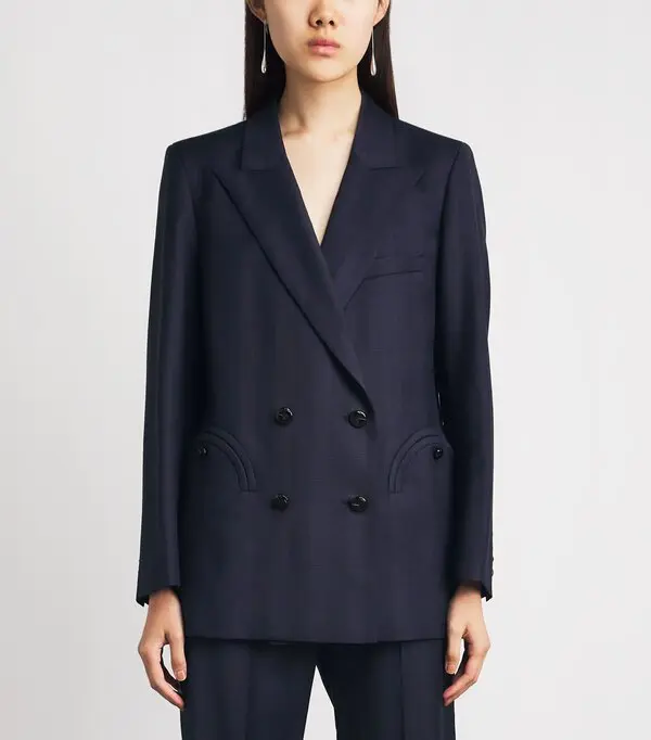 BLAZÉ MILANO Virgin Wool Aramis Everynight Double-breasted Blazer