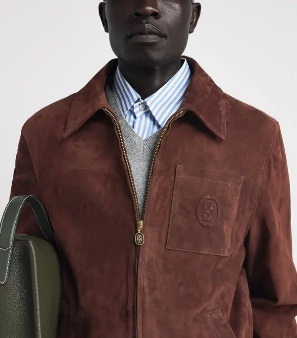 Drole De Monsieur Suede Zip-up Jacket