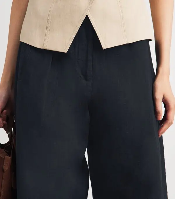 ME+EM Cotton Barrel-leg Trousers