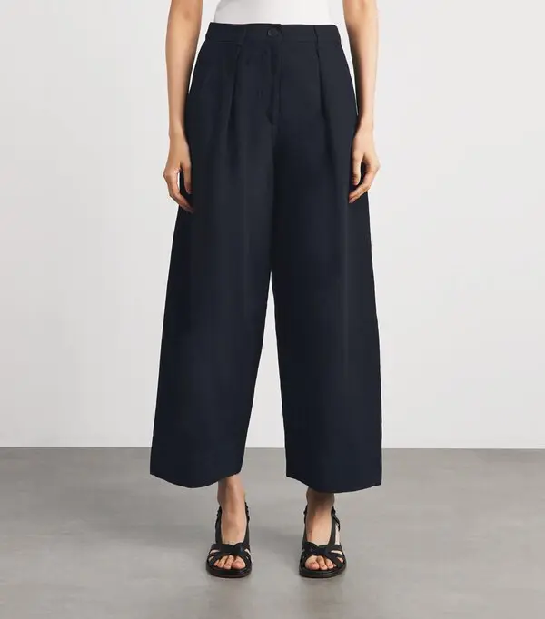 ME+EM Cotton Barrel-leg Trousers
