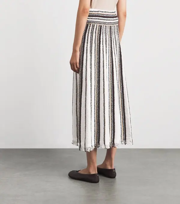 ME+EM Stretch-cotton Bouclé Maxi Skirt