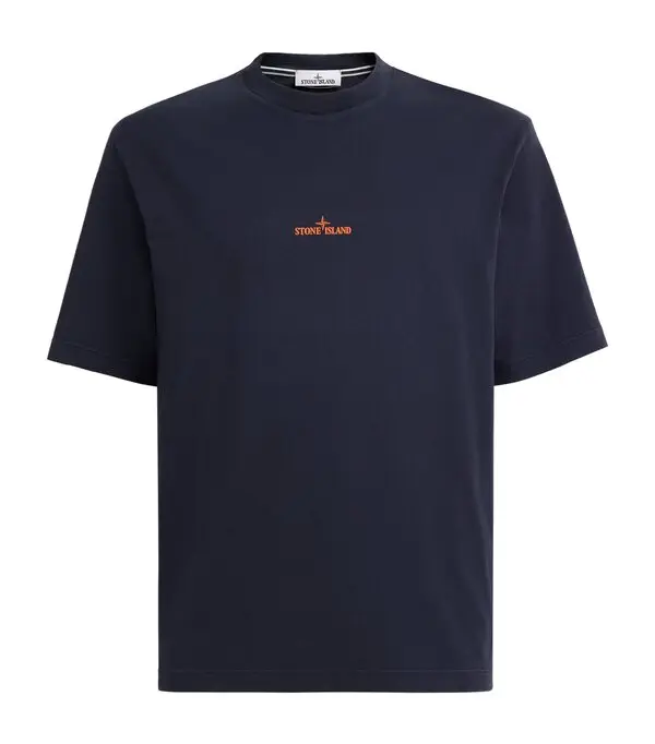 Stone Island Organic Cotton Logo T-shirt - Navy