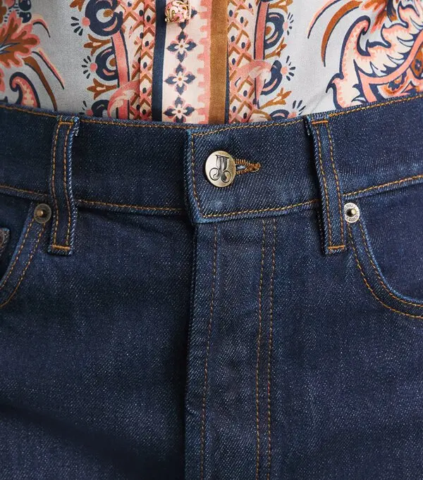 La DoubleJ Cropped Flared Jeans With Printed Cuffs