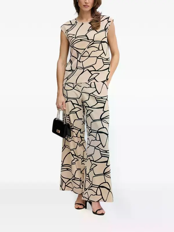 Joseph Ribkoff Abstract-print Palazzo Pants