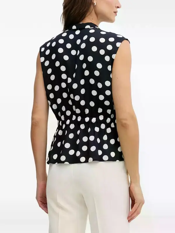Joseph Ribkoff Polka-dot Wrap-style Top