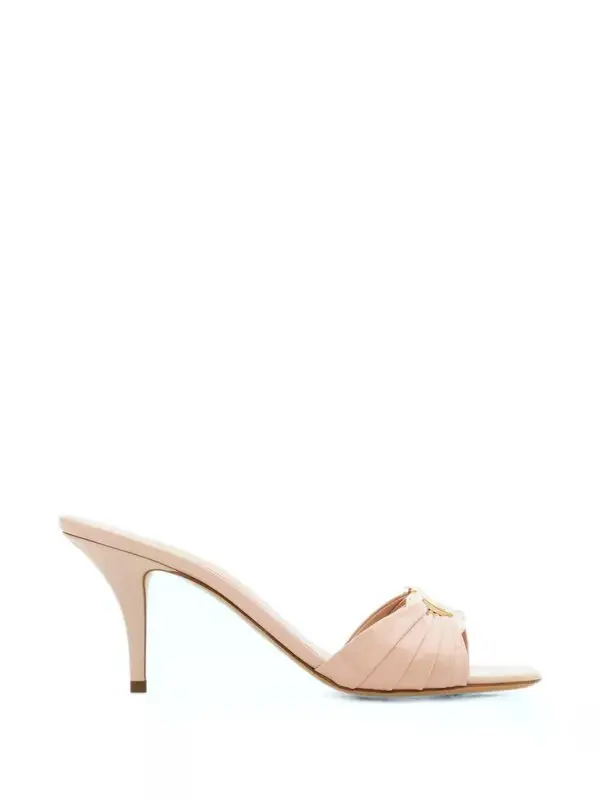 FERRAGAMO Gancini Ornament Slides - Pink