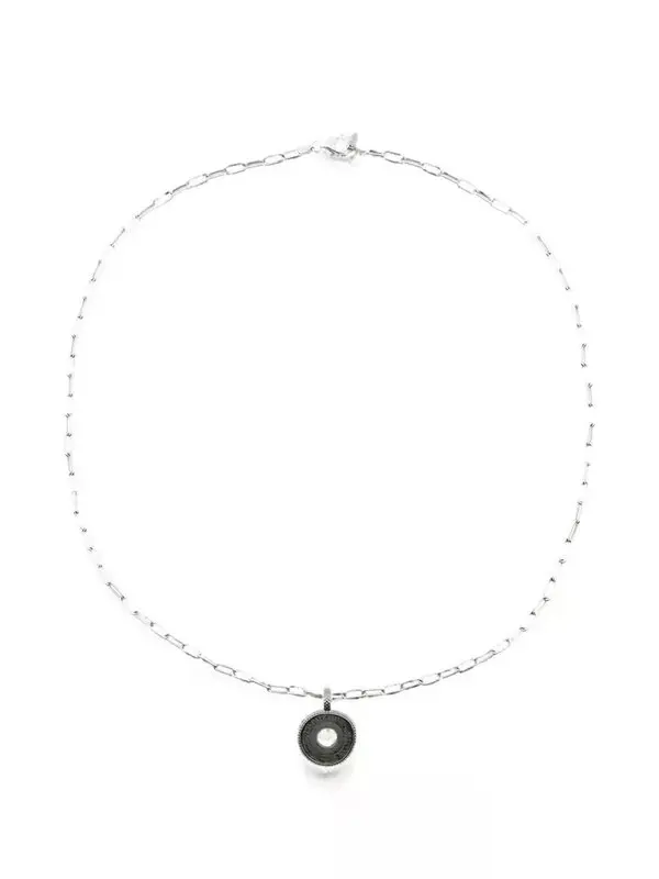 ZAMANI JEWELRY Palestine 5 Mils 1927 Chain Necklace - Silver
