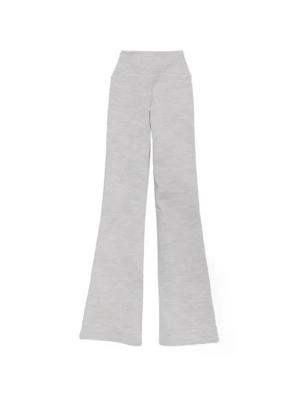 SPORTY & RICH Logo-print Flared Leggings - Grey