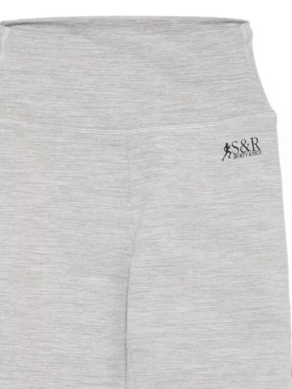 SPORTY & RICH Logo-print Flared Leggings