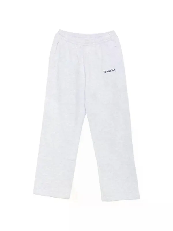 SPORTY & RICH Logo-embroidered Track Pants - Grey