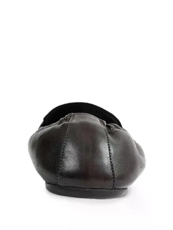 Prada Shuffle Leather Loafers - Brown
