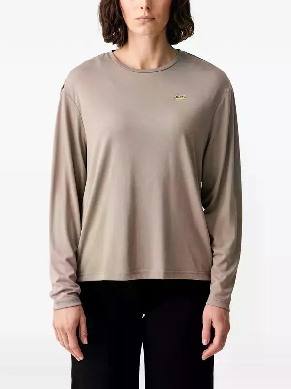 EA7 Logo-plaque Long-sleeve T-shirt - Brown