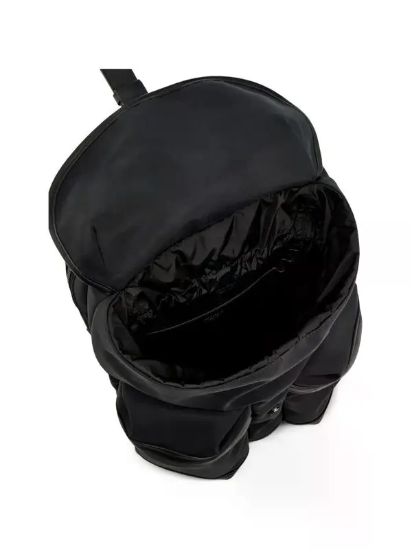 FERRAGAMO Canvas And Calfskin Leather Backpack