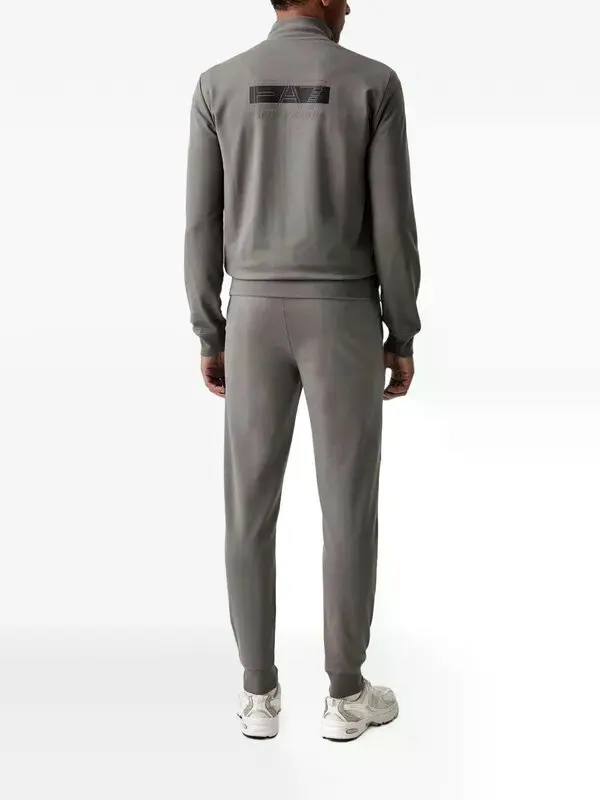 EA7 Logo-print Zip-up Sweater