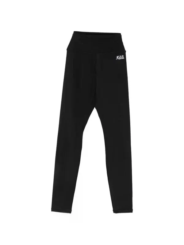 SPORTY & RICH Logo-print Leggings - Black