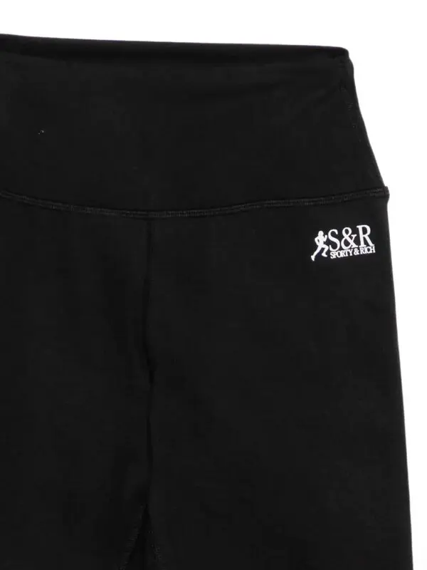 SPORTY & RICH Logo-print Leggings - Black