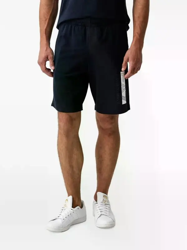 EA7 Logo-print Elasticated-waist Shorts
