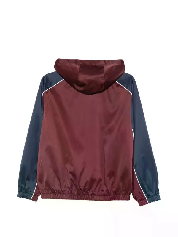 SPORTY & RICH Logo-embroidered Hooded Jacket - Red