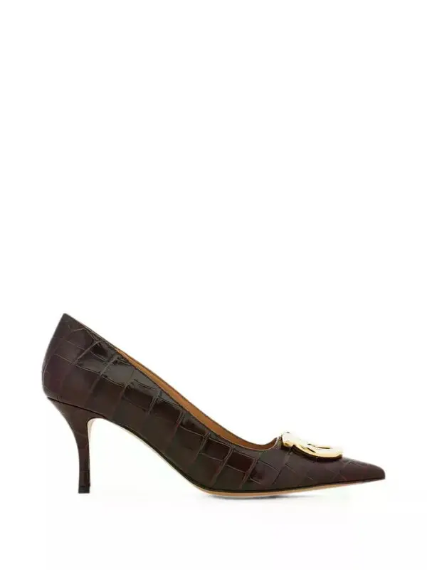 FERRAGAMO Maxi Gancini Pumps - Brown