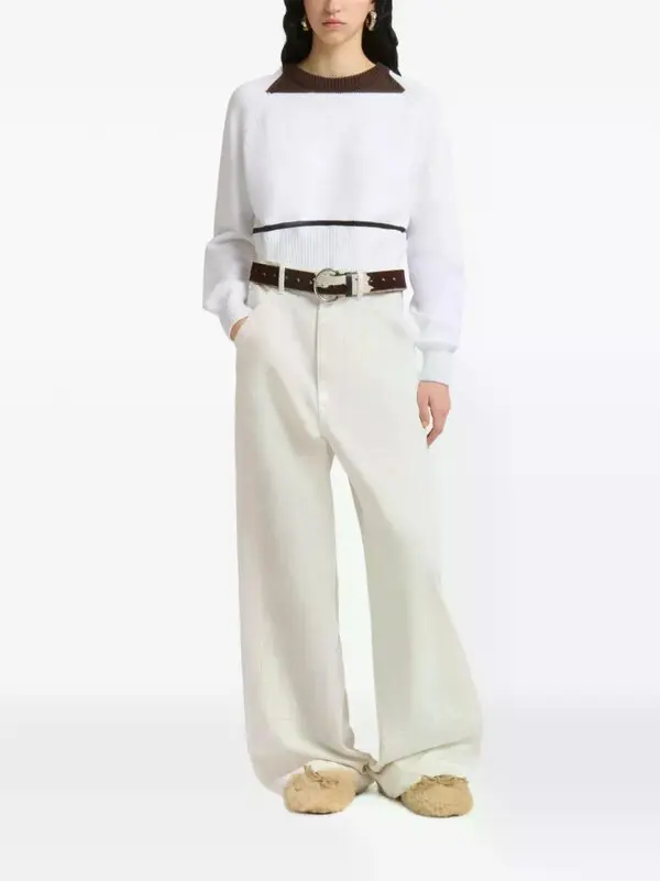 Marni White Denim Wide-leg Jeans - Neutrals