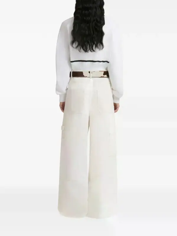 Marni White Denim Wide-leg Jeans