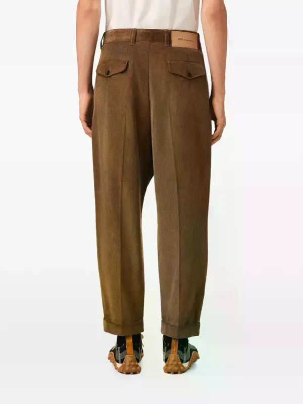 AMI Paris Carrot-fit Corduroy Cotton Trousers