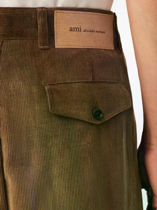 AMI Paris Carrot-fit Corduroy Cotton Trousers