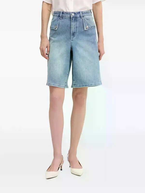 Joseph Ribkoff Button-detail Denim Shorts - Blue