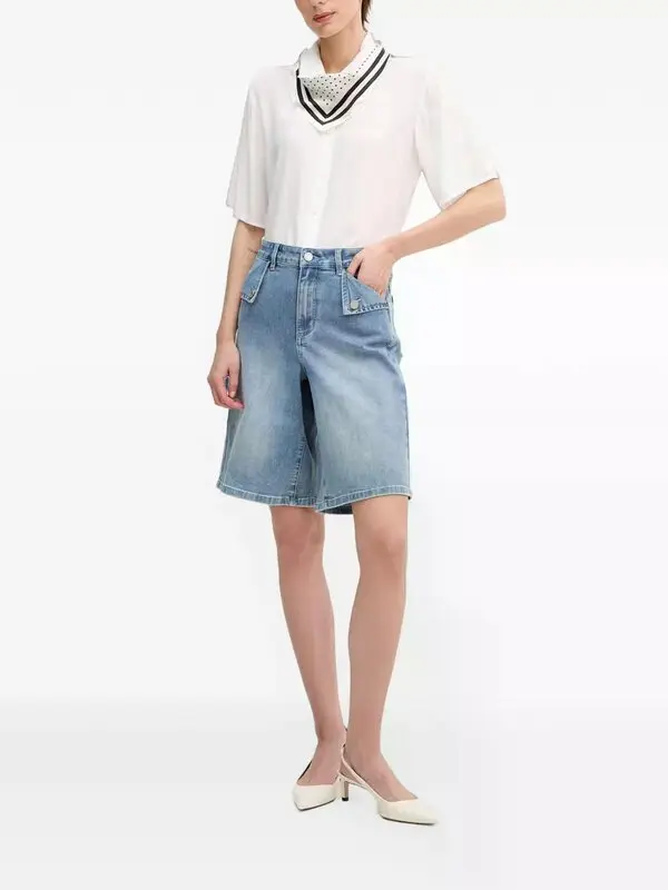 Joseph Ribkoff Button-detail Denim Shorts