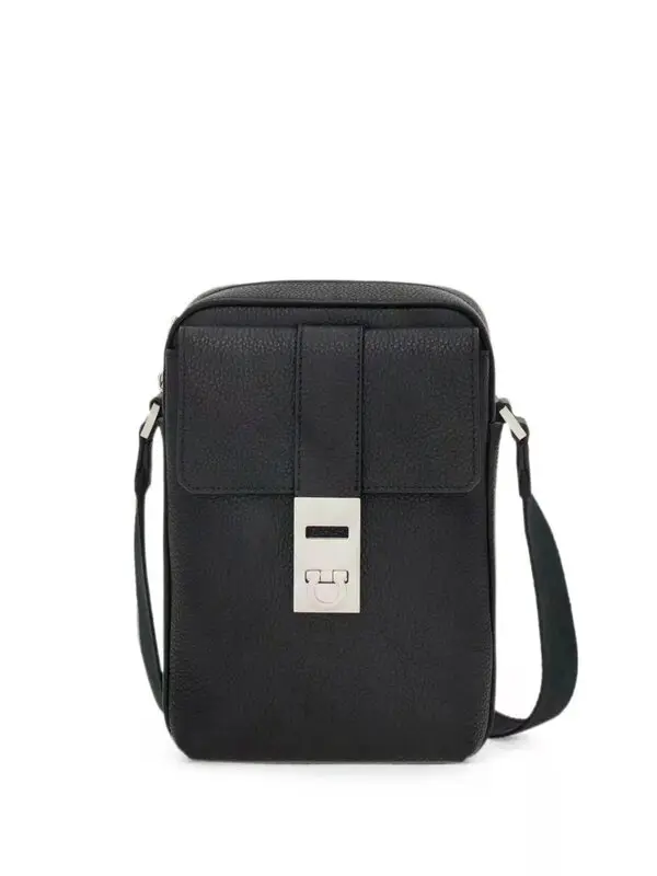 FERRAGAMO Hug Buckle Cross Body Bag - Black