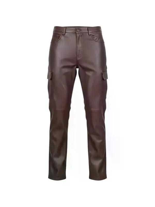 Isaia Leather Cargo Pants