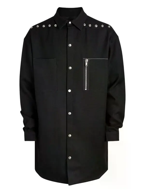 Rick Owens Studded Zip-detail Shirt