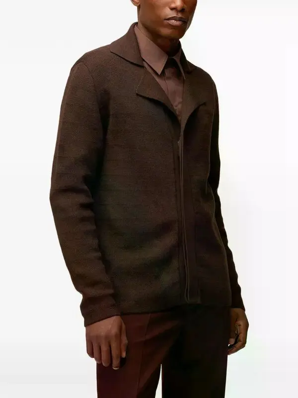 RETORI Structured-knit Interlock-stitch Cardigan