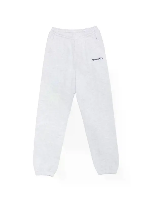 SPORTY & RICH Logo-embroidered Track Pants - Grey