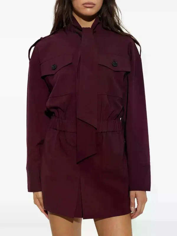SELF-PORTRAIT Tie-neck Belted Jumpsuit