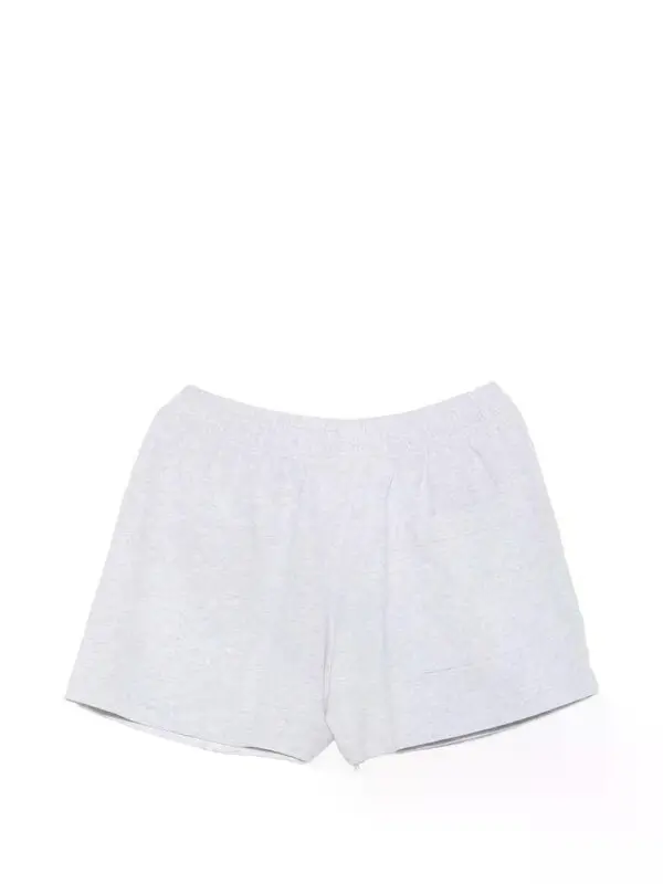 SPORTY & RICH Logo-embroidered Track Shorts - Grey