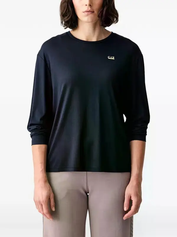 EA7 Logo-plaque Long-sleeve T-shirt - Blue