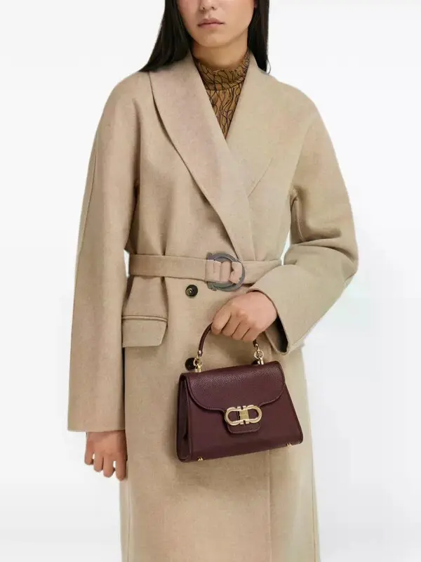 FERRAGAMO Double Gancini Top-handle Bag - Red