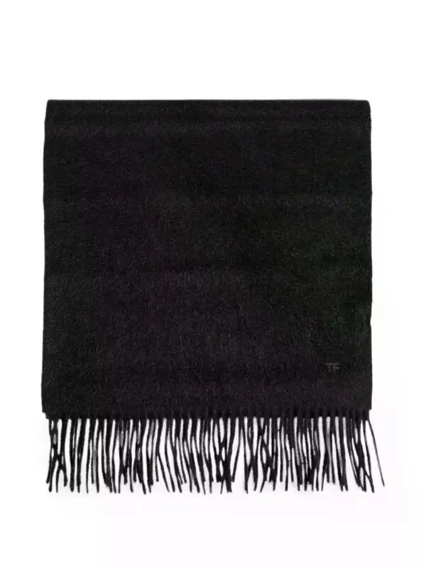 TOM FORD Fringed Cashmere Scarf - Black