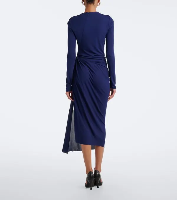 Erdem Draped Jersey Midi Dress
