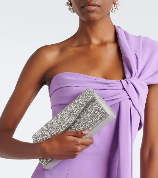 Elie Saab Embellished Suede Clutch