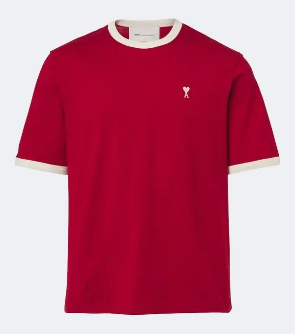 AMI Paris De Cour Cotton Jersey T-shirt - Red