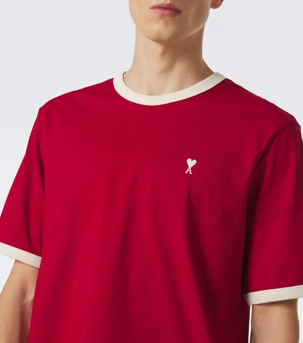 AMI Paris De Cour Cotton Jersey T-shirt - Red