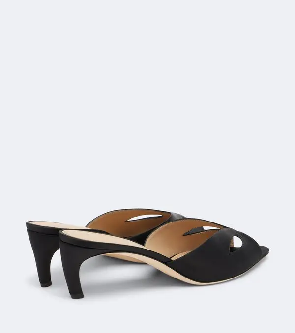 Victoria Beckham Harlow Mask Satin Mules - Black