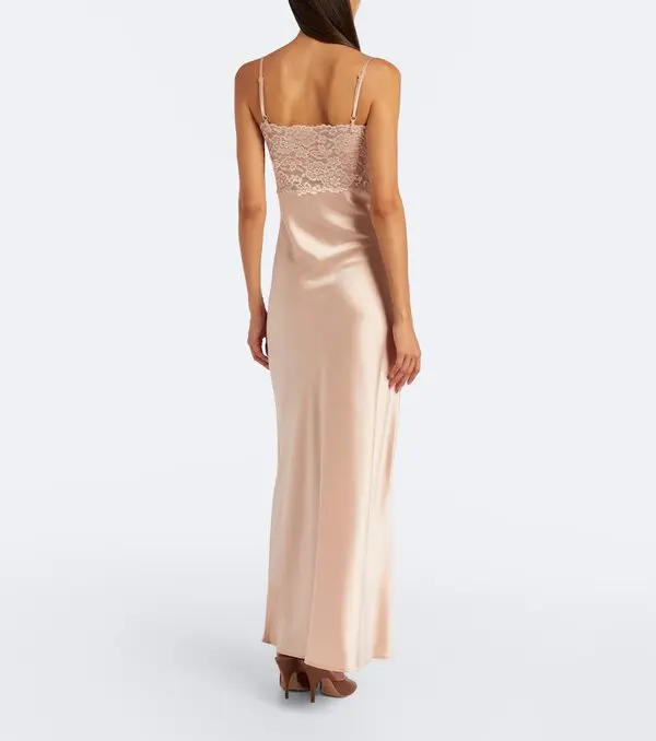 AYA MUSE Myra Lace And Satin Gown