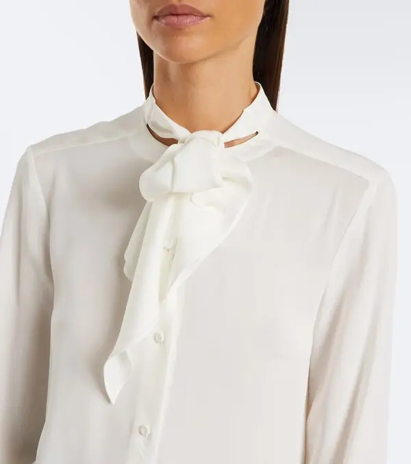 Max Mara Tie-neck Silk Blouse
