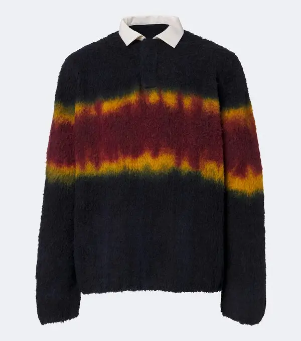 Sacai Knitted Wool-blend Cardigan