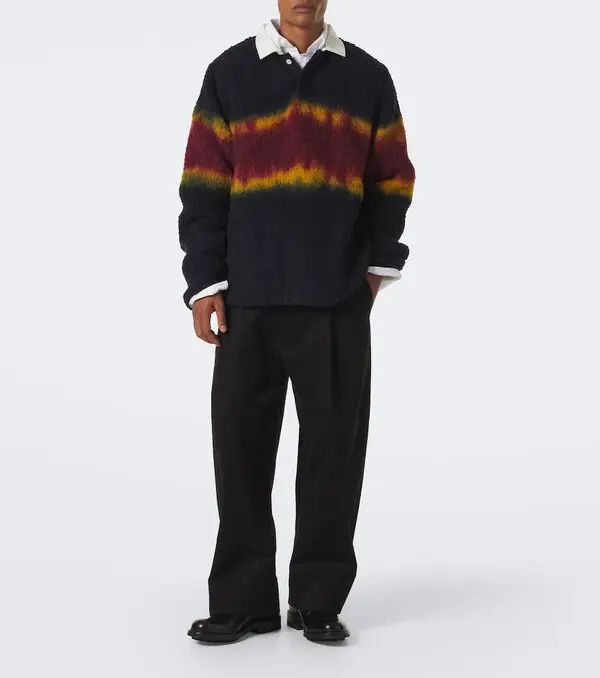 Sacai Knitted Wool-blend Cardigan