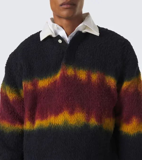 Sacai Knitted Wool-blend Cardigan