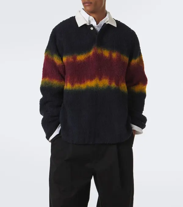Sacai Knitted Wool-blend Cardigan
